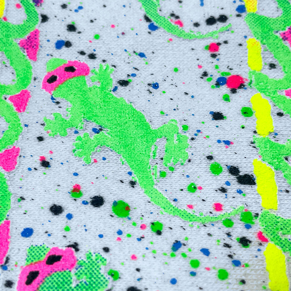 Surf N' Sun - Summer Splatter White Glow Tee | Gecko Hawaii