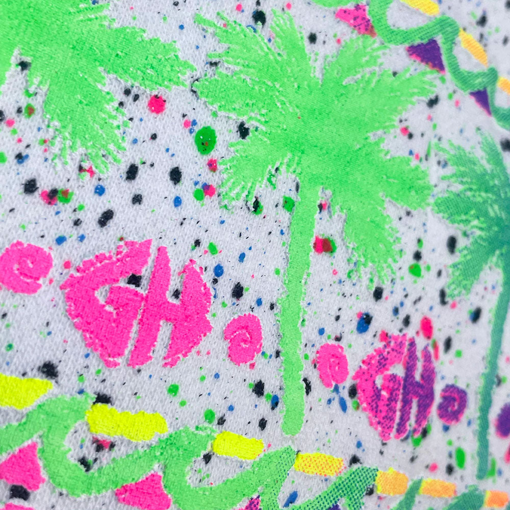Surf N' Sun - Summer Splatter White Glow Tee | Gecko Hawaii