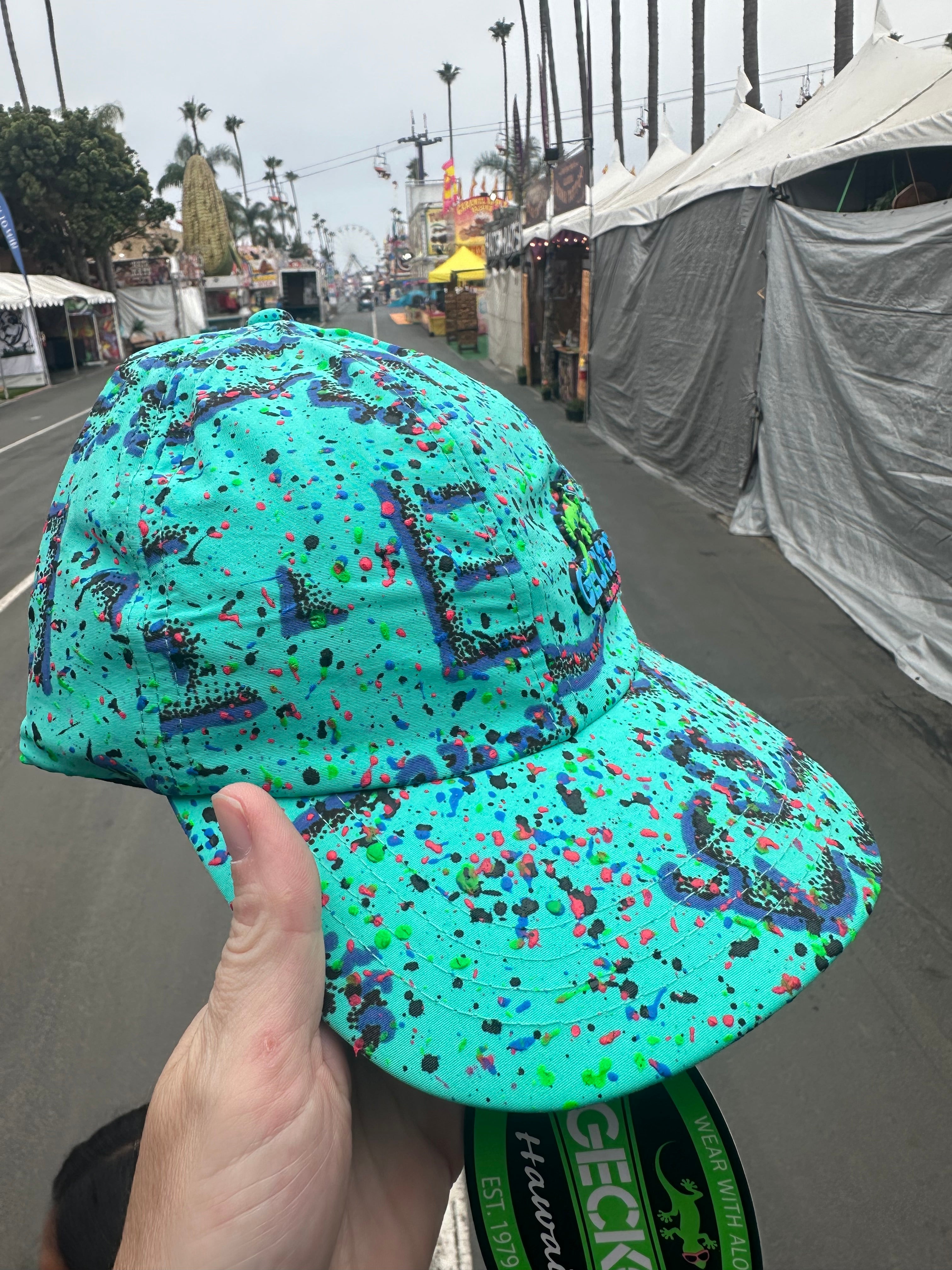 Mint Petro Splatter Hat | Gecko Hawaii