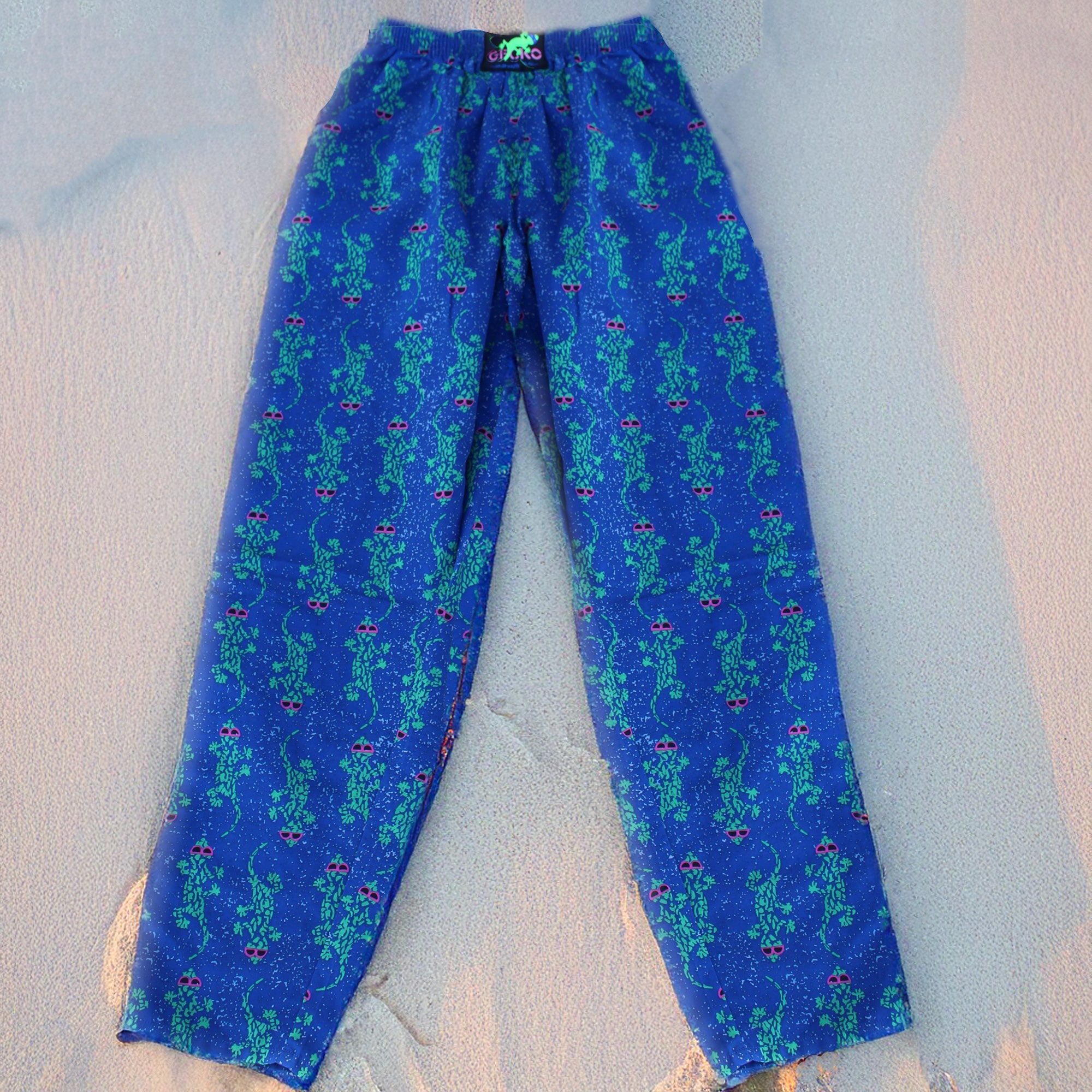 Camo Gecko Beach Pants Blue | Gecko Hawaii