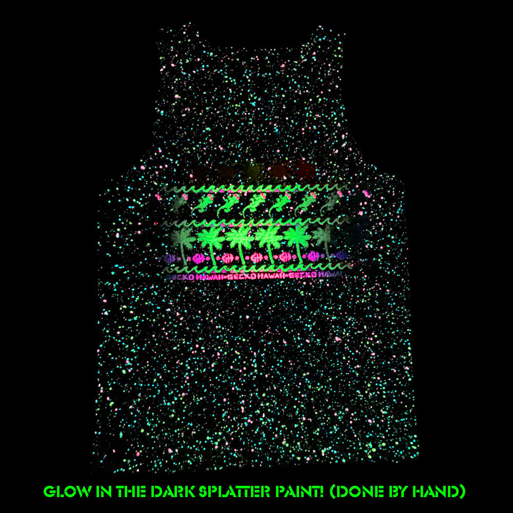 Limited Edition Glow In The Dark Retro Splatter | Gecko Hawaii