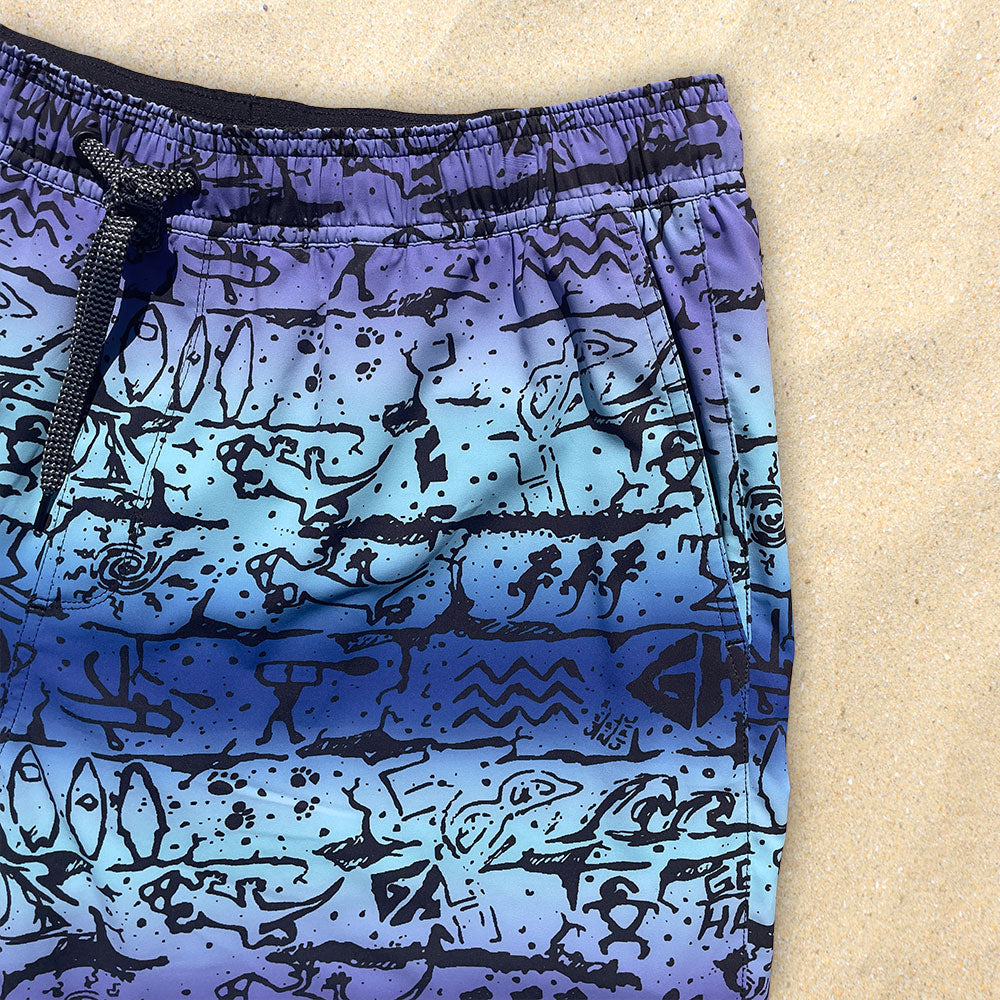 Gecko Wall Mint/Blue/Purple Multiverse Shorts | Gecko Hawaii