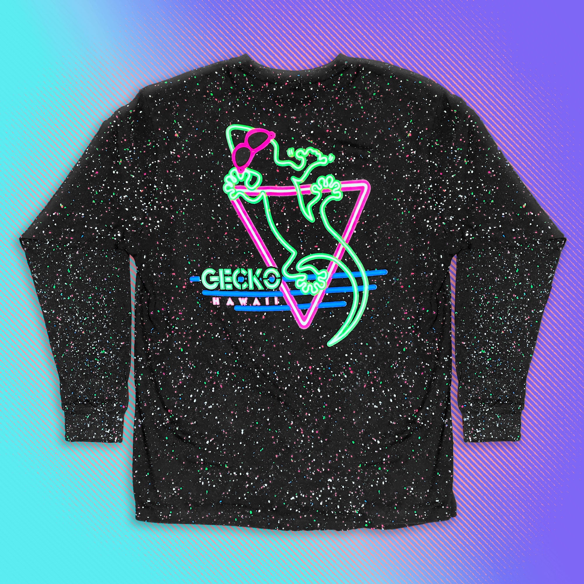 Neon Nightclub Glow-In-The-Dark Retro Splatter | Gecko Hawaii
