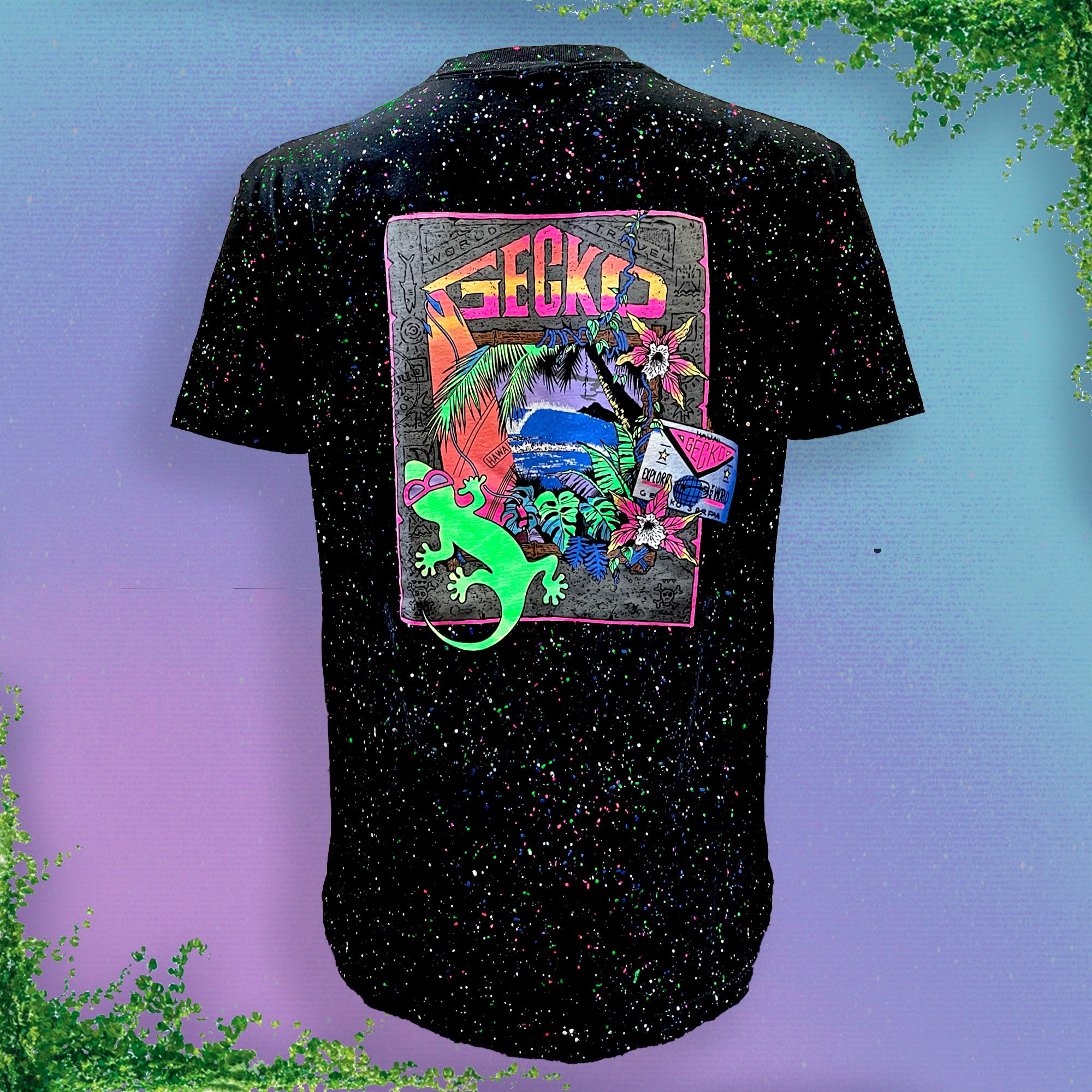 1980's Glow In The Dark Splatter - Island Treasure | Gecko Hawaii