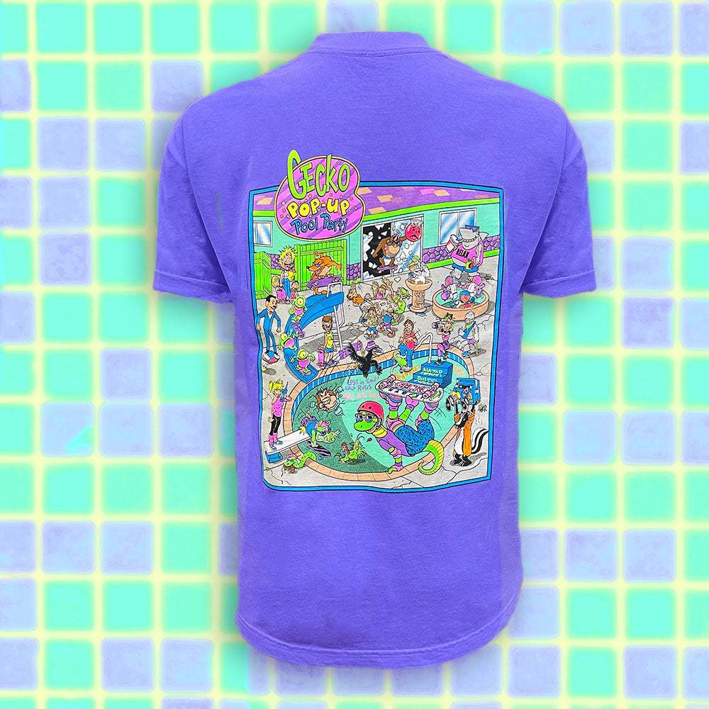 Pop-Up Pool Party - SECRET Purple (Single Stitch) | Gecko Hawaii