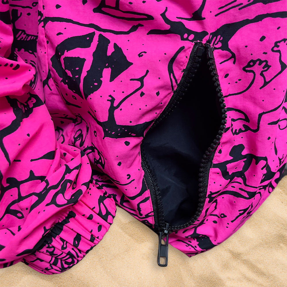 Purple/Pink Gecko Wall "V Full Zip" Windbreaker! | Gecko Hawaii