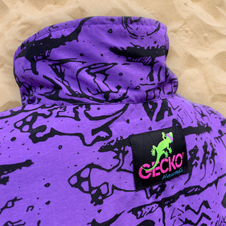 Purple/Pink Gecko Wall "V Full Zip" Windbreaker! | Gecko Hawaii