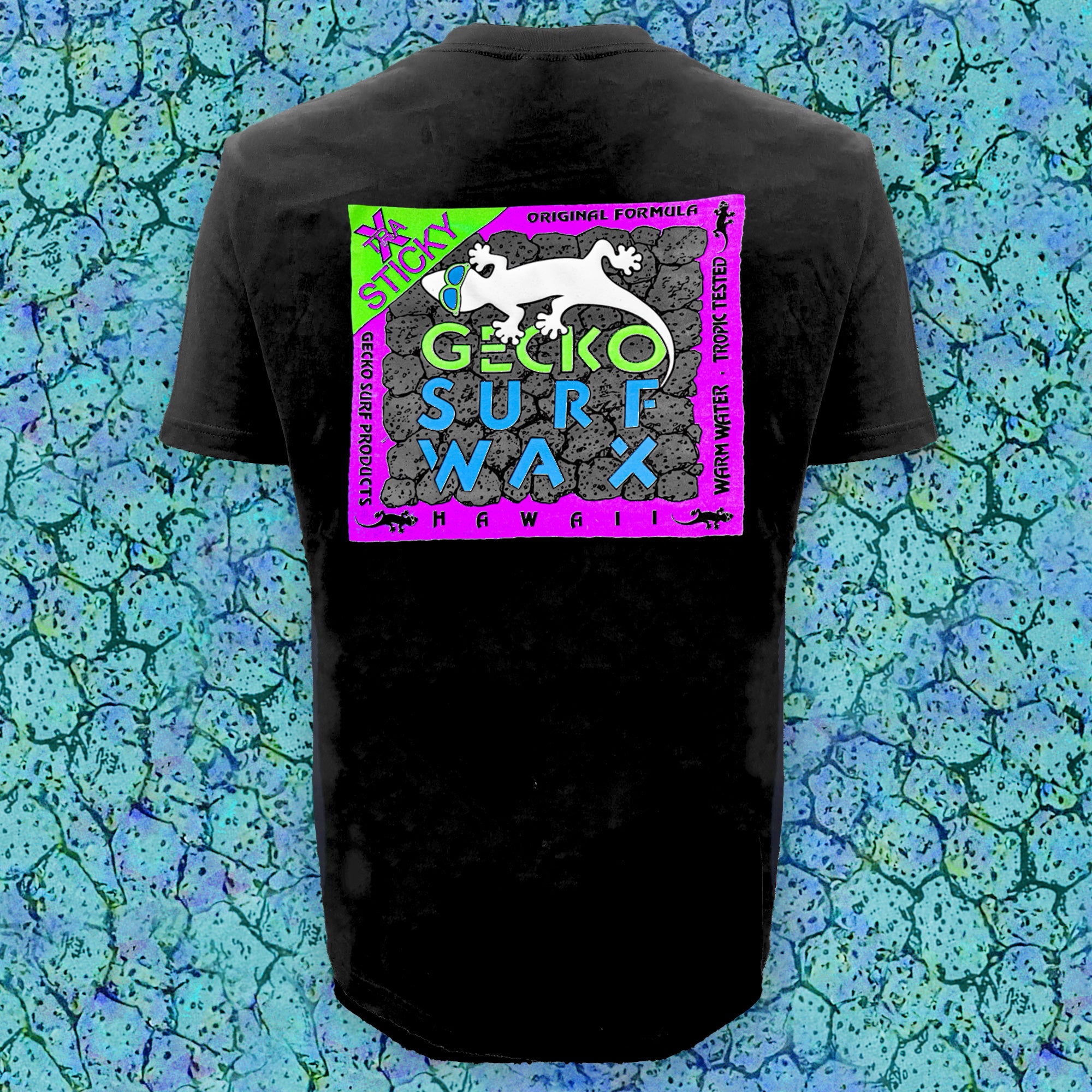 Secret Surf Wax 1989 Variant - Black Tee | Gecko Hawaii