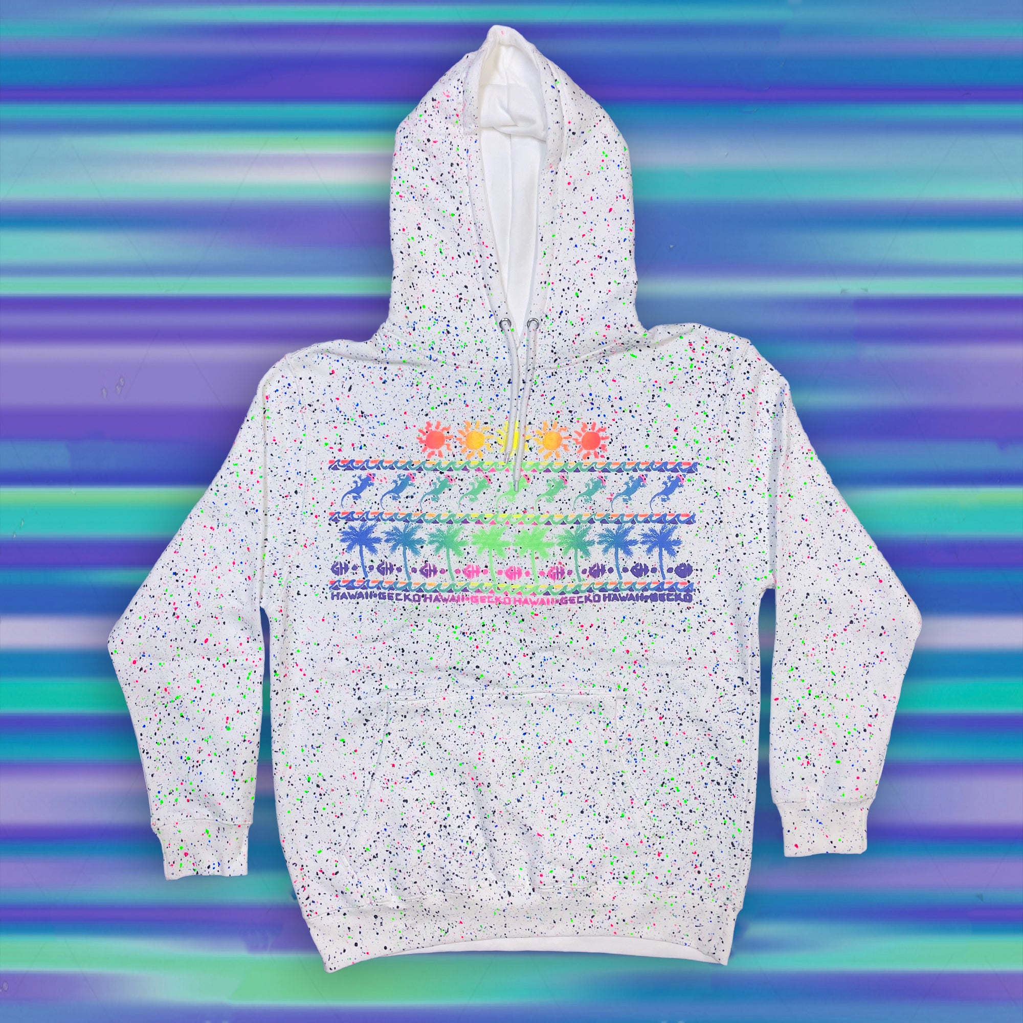 Limited Edition Glow In The Dark Retro Splatter | Gecko Hawaii