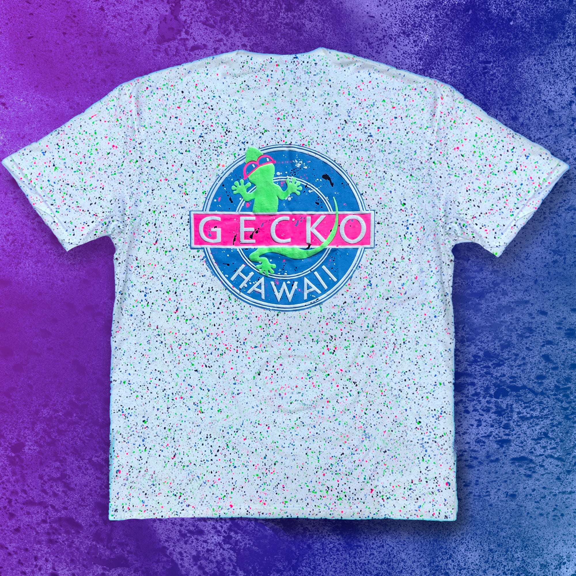 Limited Edition Glow In The Dark Vinyl Gecko Splatter | Gecko Hawaii