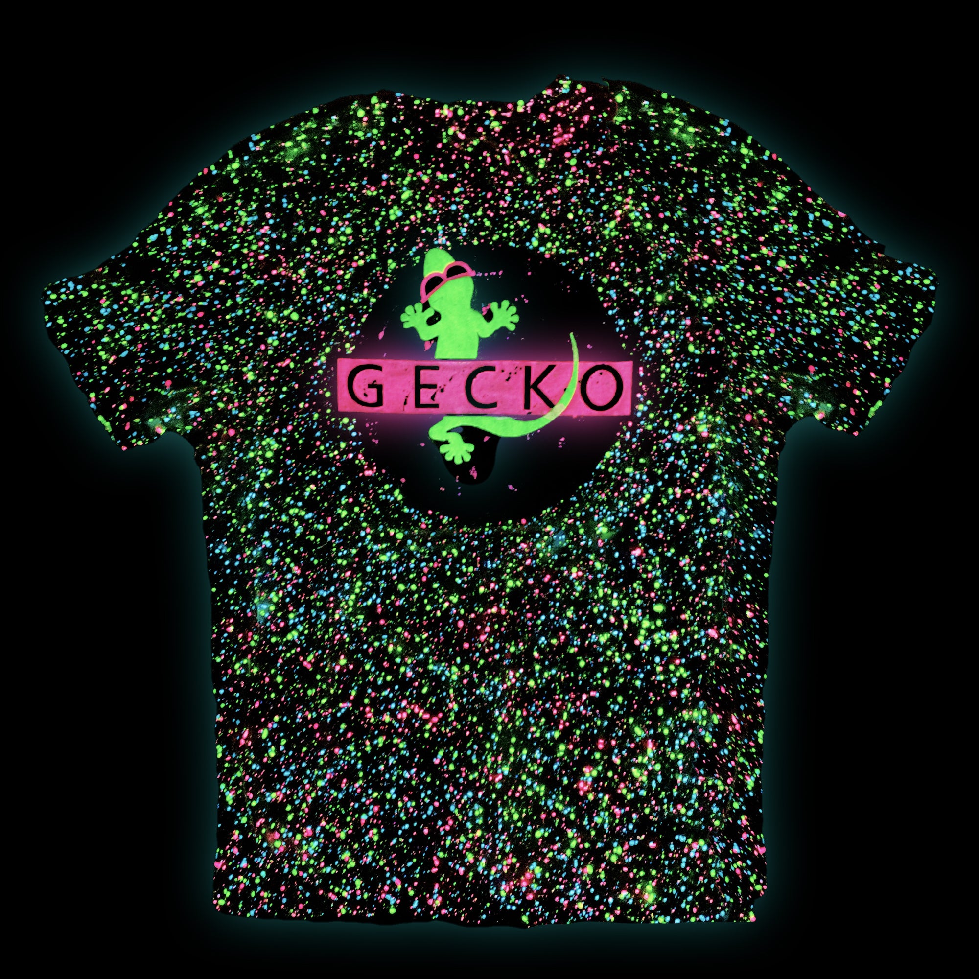 Limited Edition Glow In The Dark Retro Splatter | Gecko Hawaii