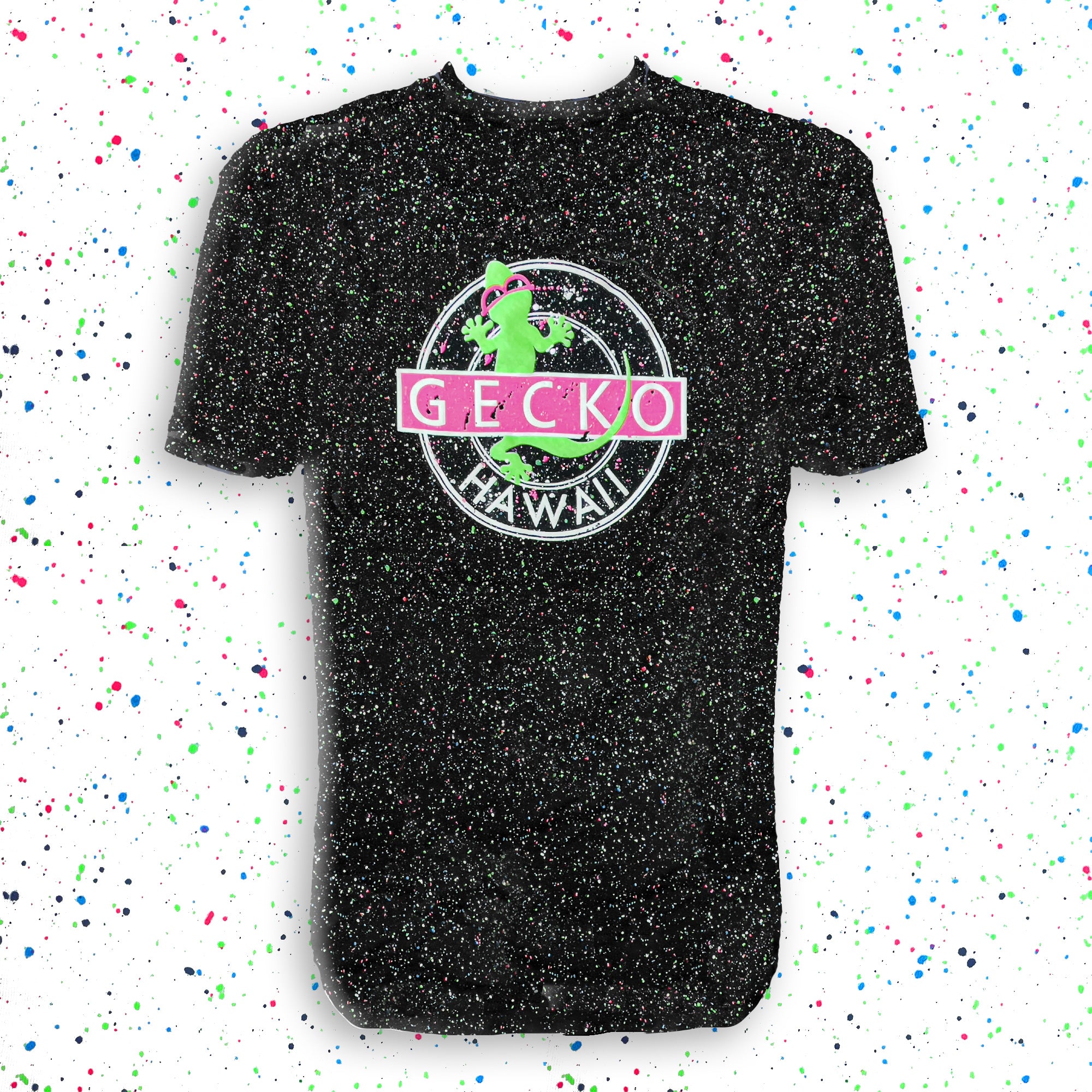 Limited Edition Glow In The Dark Retro Splatter | Gecko Hawaii