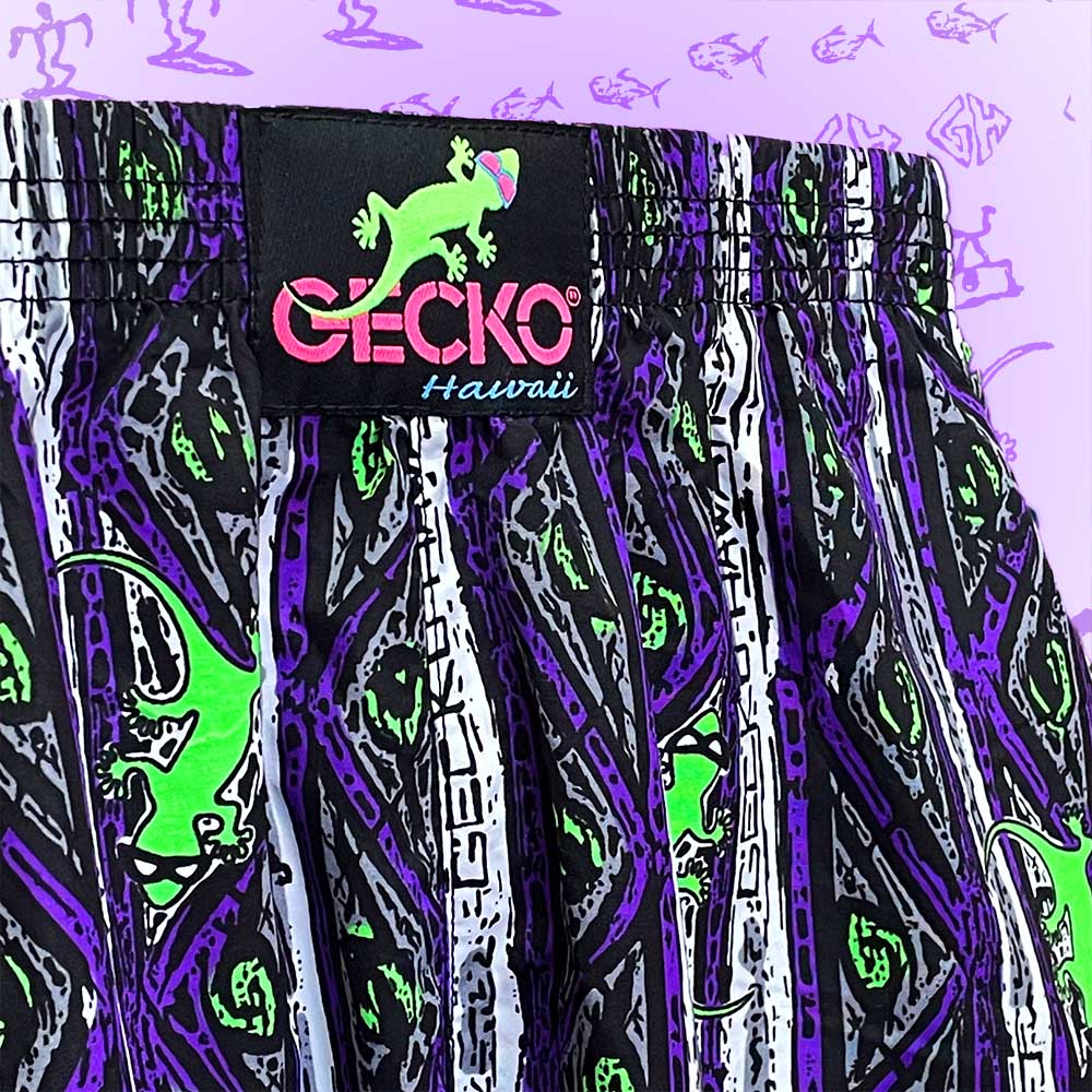 Purple Stripe Gecko Beach Pants | Gecko Hawaii